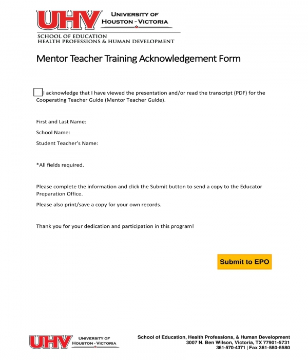 FREE 24+ Training Acknowledgment Form Samples, PDF, MS Word, Google Docs, Excel
