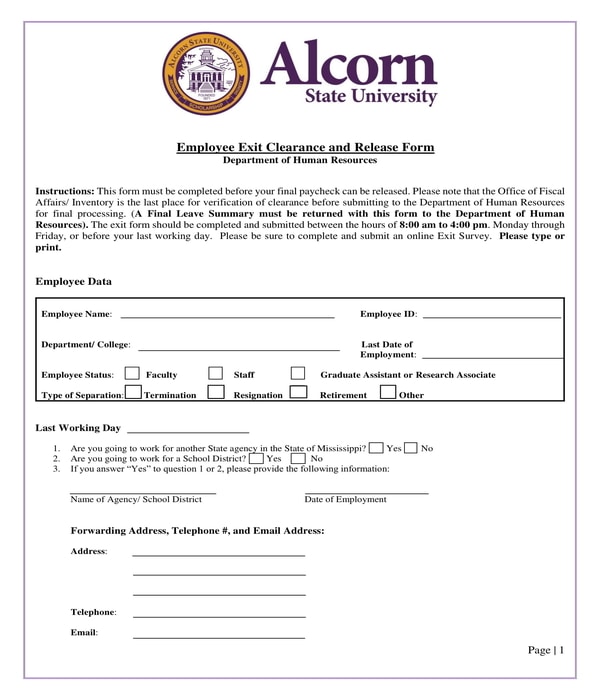 FREE 14+ School Clearance Form Samples, PDF, MS Word, Google Docs, Excel