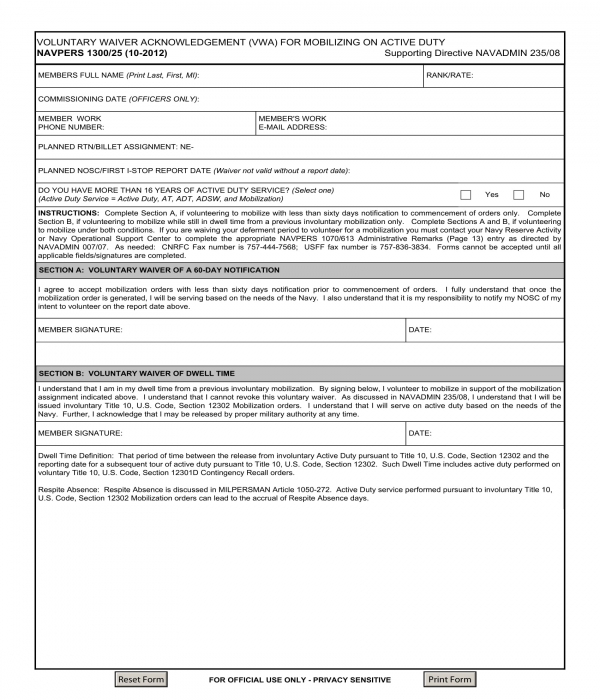 FREE 5+ Voluntary Acknowledgment Forms in PDF | MS Word