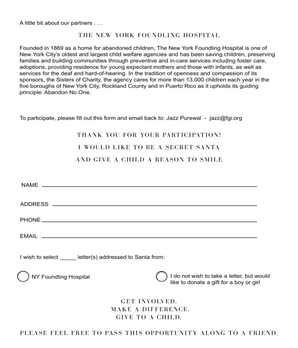 FREE 5+ Secret Santa Forms in PDF | MS Word