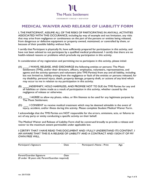 FREE 12 Generic Medical Waiver Forms In PDF MS Word