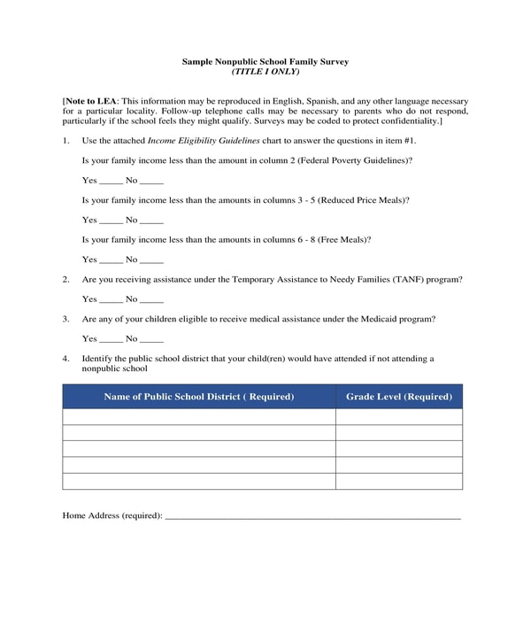FREE 6+ Family Survey Forms in PDF