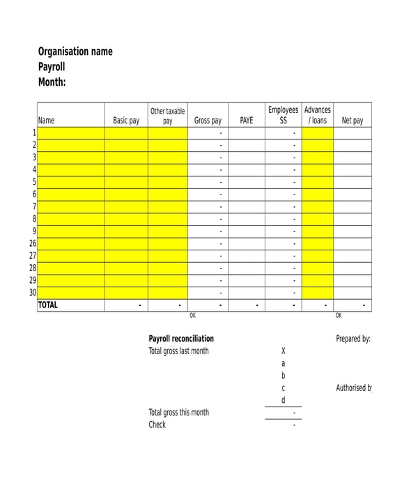 FREE 6+ Payroll Change Forms in Excel | PDF | MS Word