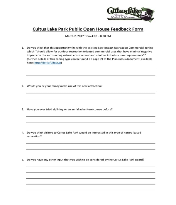 FREE 6+ Open House Feedback Forms in PDF | MS Word