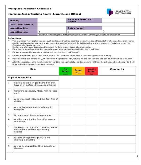 Free Inspection Report Template Word Printable Templates