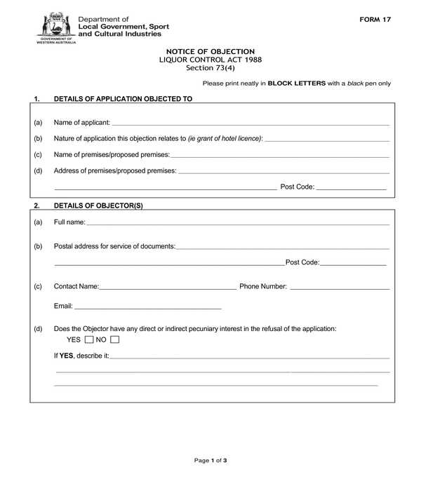 FREE 11+ Notice of Objection Forms in PDF | MS Word