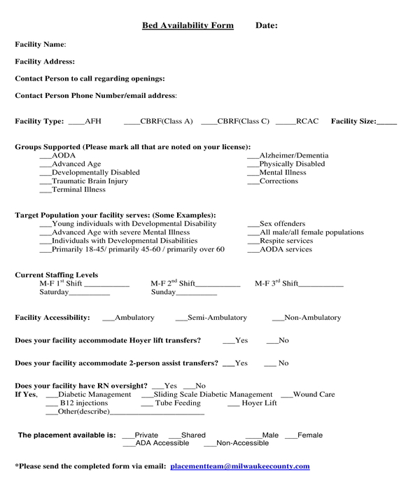 FREE 12+ Availability Forms in PDF | MS Word | Excel