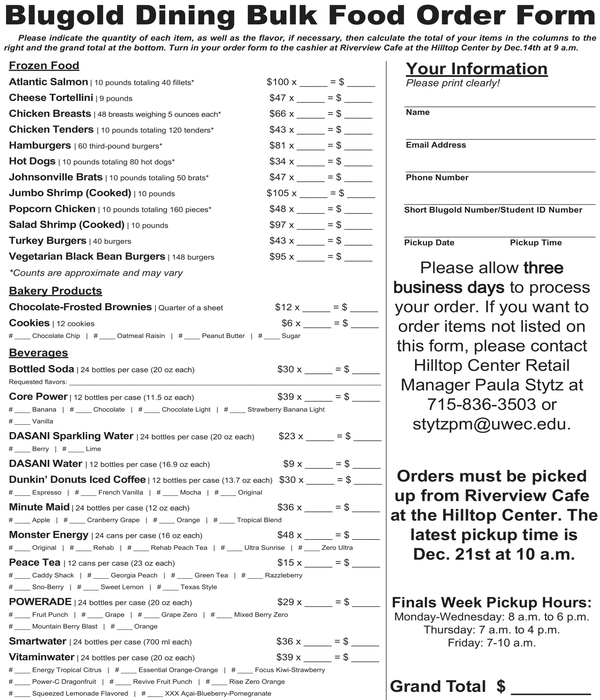 FREE 7+ Food Order Forms in PDF | MS Word | Excel