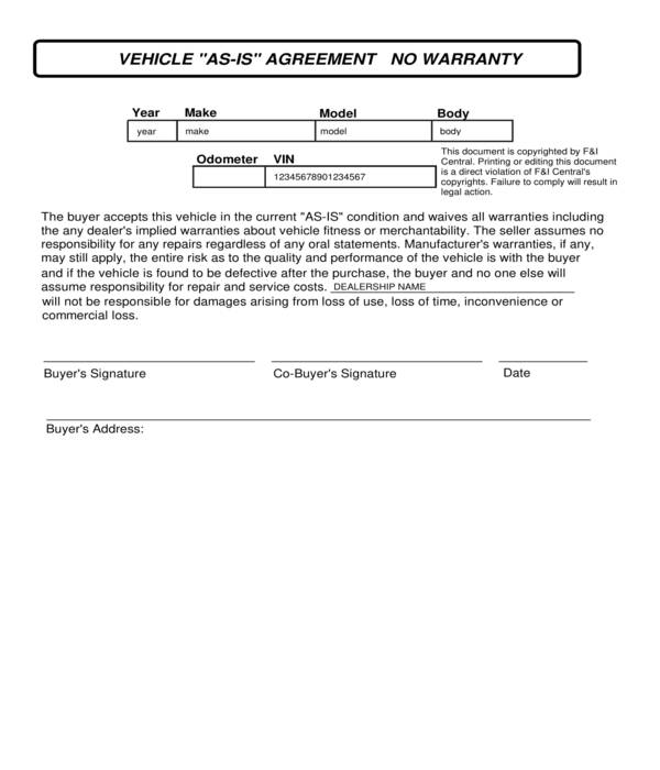 FREE 10+ Car Sale Forms in PDF