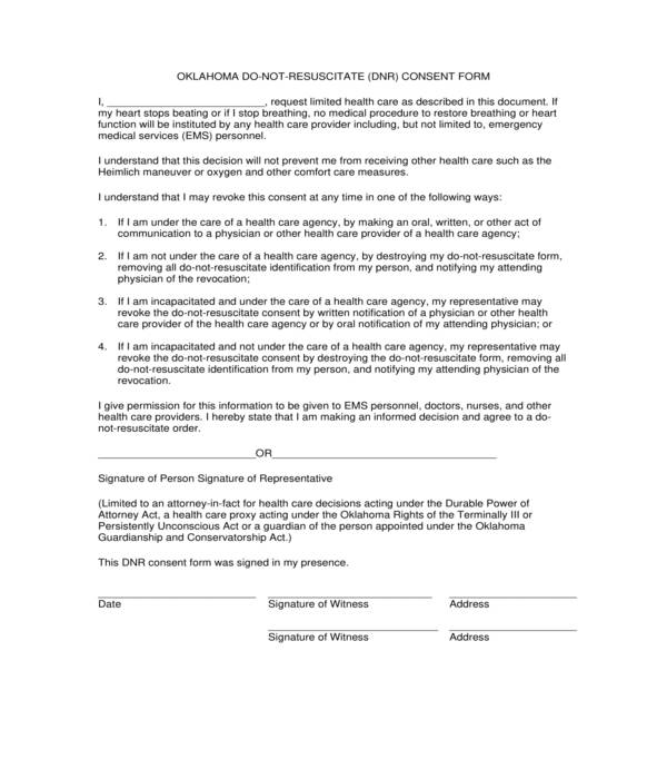 FREE 11+ Do-Not-Resuscitate Forms in PDF | MS Word