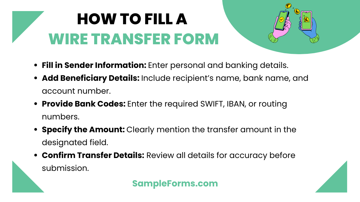 FREE 13+ Wire Transfer Instructions Form Samples, PDF, MS Word, Google Docs