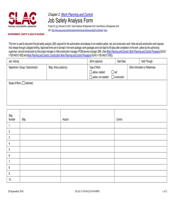 FREE 9+ Job Analysis Form Samples, PDF, MS Word, Google Docs, Excel