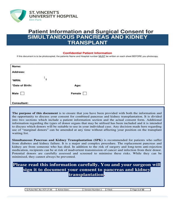 FREE 17+ Surgical Consent Form Samples, PDF, MS Word, Google Docs