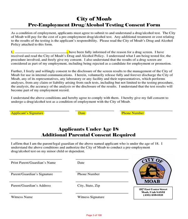 FREE 7+ Drug-Alcohol Testing Consent Forms in PDF | MS Word