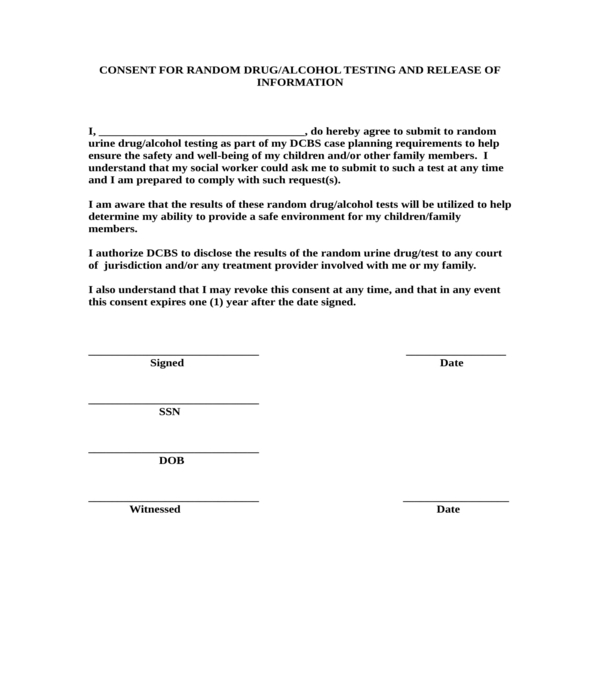 FREE 7+ Drug-Alcohol Testing Consent Forms in PDF | MS Word
