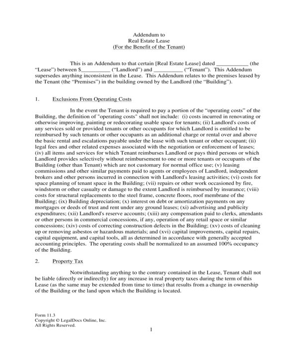 FREE 15+ Real Estate Addendum Form Samples, PDF, MS Word, Google Docs