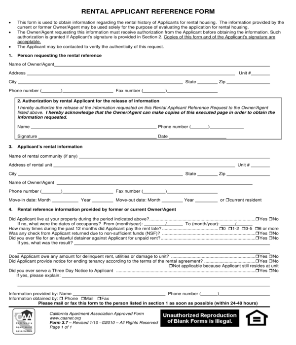 FREE 9+ Rental History Form Samples, PDF, MS Word, Google Docs