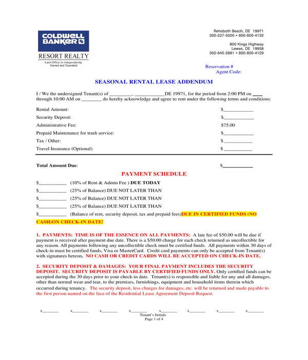 FREE 11+ Lease Addendum Forms in PDF | MS Word