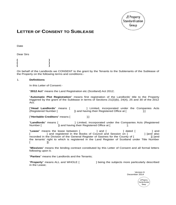 FREE 5+ Sublease Consent Forms in PDF | MS Word