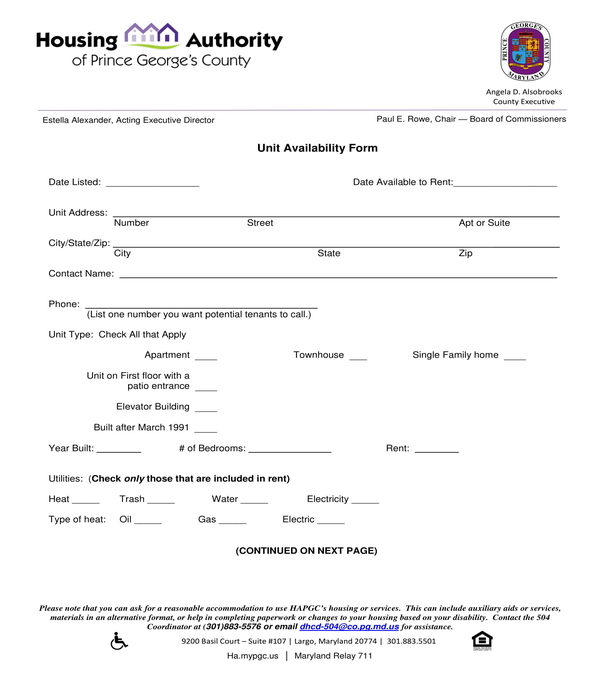 FREE 12+ Availability Forms in PDF | MS Word | Excel