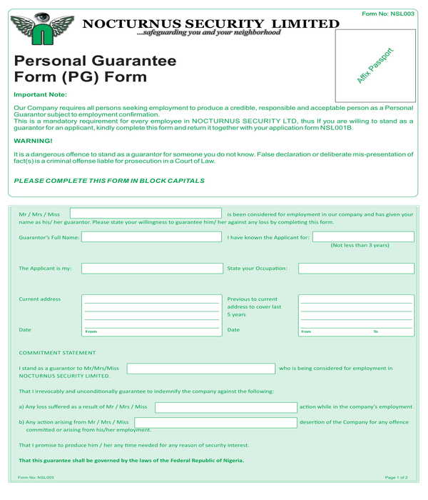 FREE 8+ Personal Guarantee Forms in PDF | MS Word
