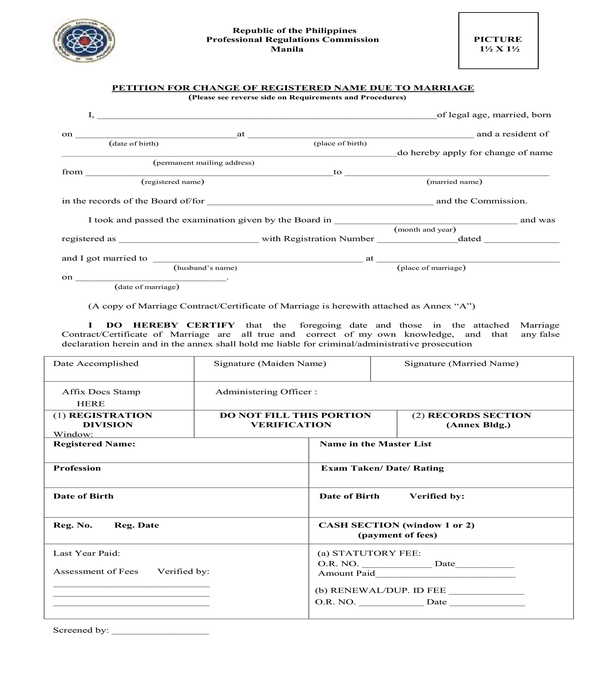 FREE 18+ Name Change Forms in PDF | MS Word