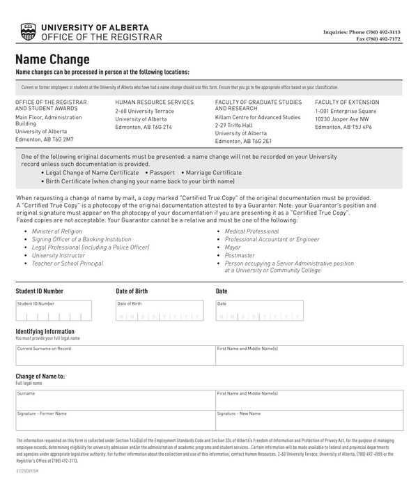 FREE 18+ Name Change Forms in PDF | MS Word