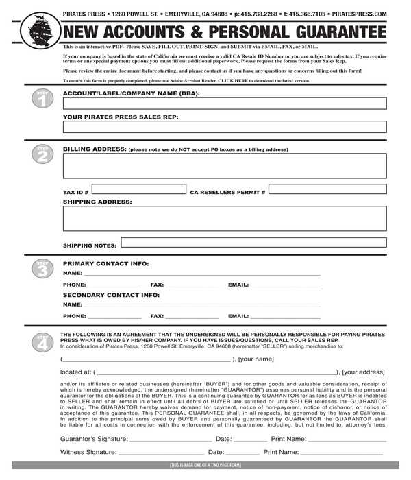 FREE 8+ Personal Guarantee Forms in PDF | MS Word