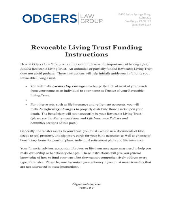 FREE 6+ Revocable Living Trust Forms in PDF | MS Word