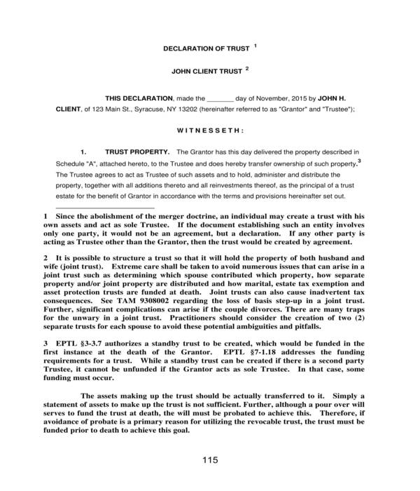 FREE 6+ Revocable Living Trust Forms in PDF | MS Word