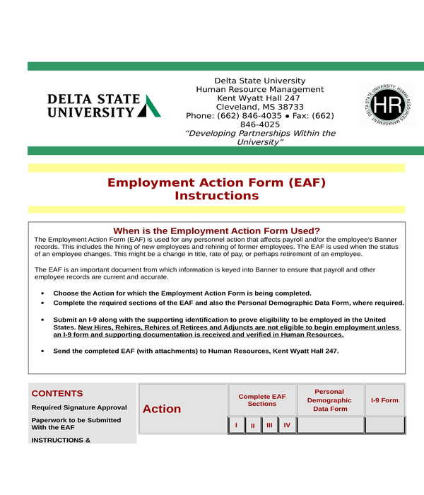 FREE 9+ Personnel Action Form Templates in MS Word | PDF | Excel