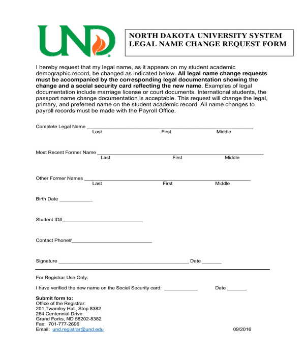 FREE 18+ Name Change Forms in PDF | MS Word