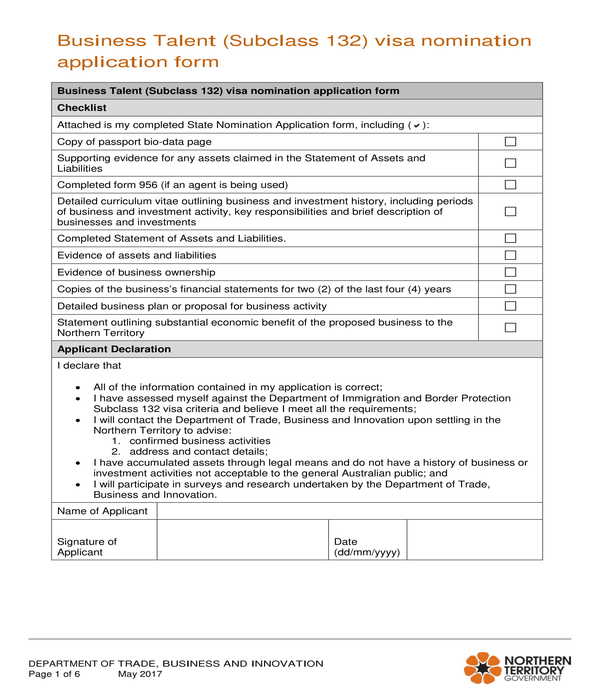FREE 6+ Talent Application Forms in PDF | MS Word