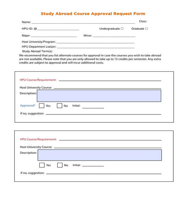 FREE 13+ Approval Request Forms in PDF | MS Word | Excel