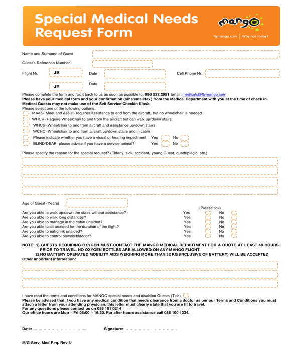 FREE 10+ Medical Request Forms in PDF | MS Word