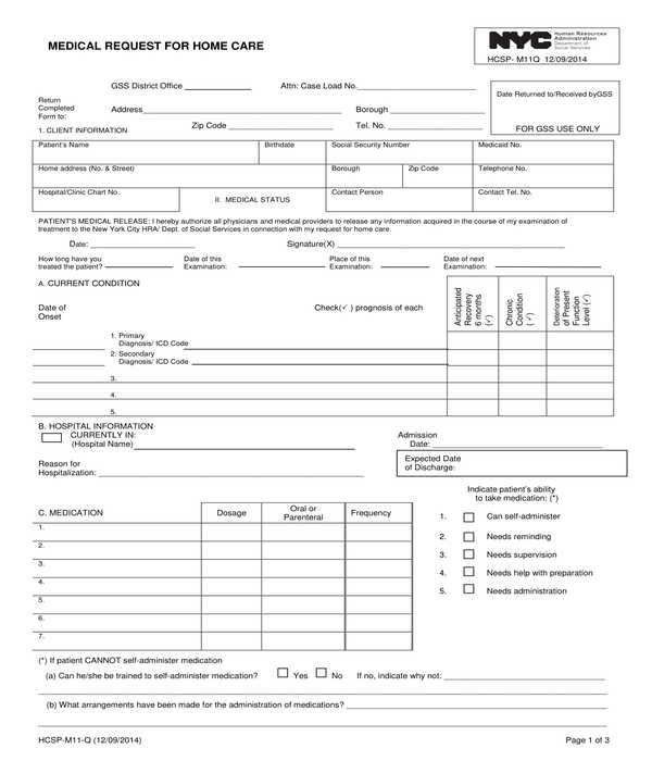 FREE 10+ Medical Request Forms in PDF | MS Word