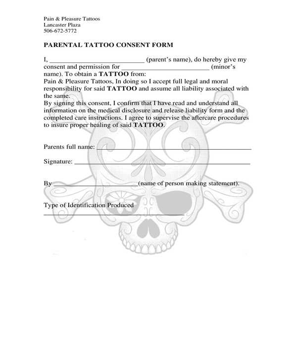 FREE 12+ Tattoo Consent Forms in PDF