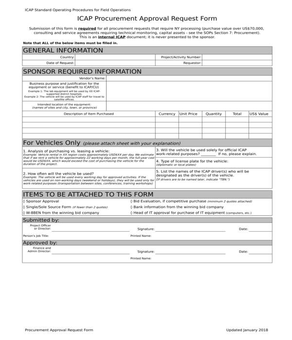 FREE 13+ Approval Request Forms in PDF | MS Word | Excel