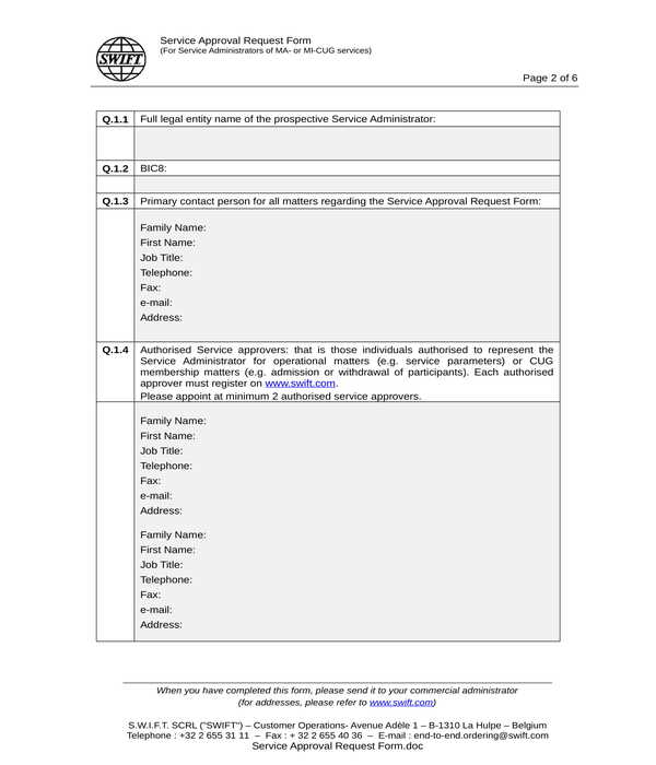 FREE 13+ Approval Request Forms in PDF | MS Word | Excel