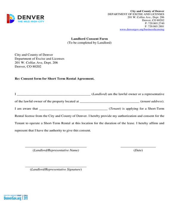 FREE 14+ Landlord Consent Form Samples, PDF, MS Word, Google Docs