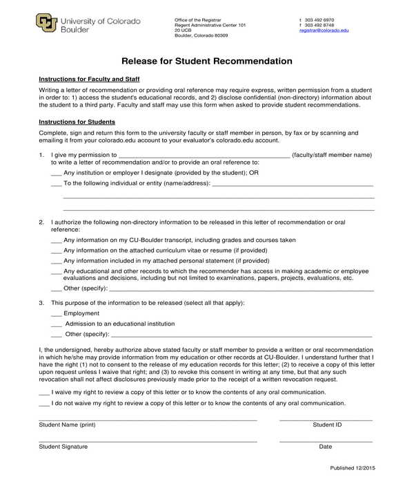 FREE 5+ Student Recommendation Letters in PDF | MS Word