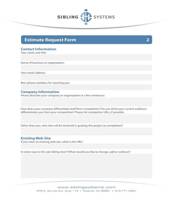 FREE 6+ Website Design Request Forms in PDF