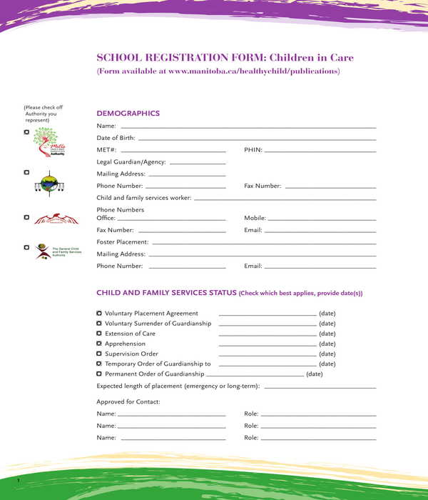 FREE 7+ School Registration Forms in PDF | MS Word | XLS