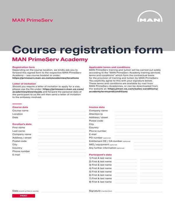 FREE 17+ Course Registration Form Samples, PDF, MS Word, Google Docs, Excel