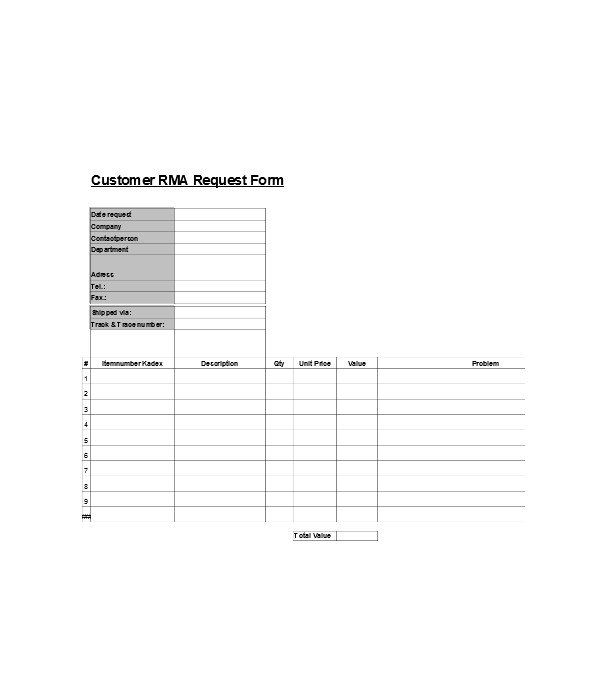 FREE 13+ Customer Request Forms in PDF | MS Word | Excel