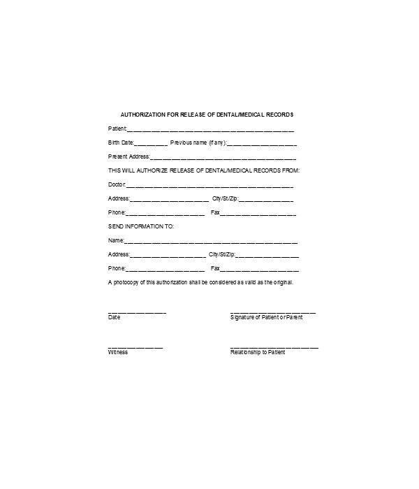 FREE 9+ Medical Records Authorization Forms in PDF | MS Word | Excel
