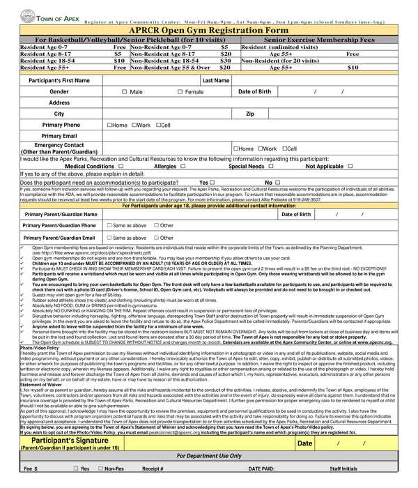 FREE 10+ Gym Registration Form Samples, PDF, MS Word, Google Docs