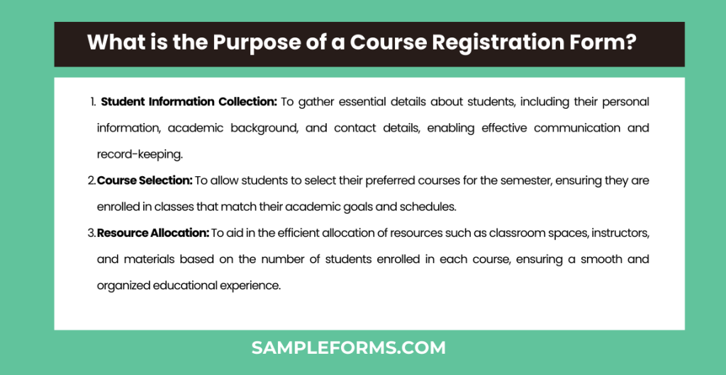 FREE 17+ Course Registration Form Samples, PDF, MS Word, Google Docs, Excel