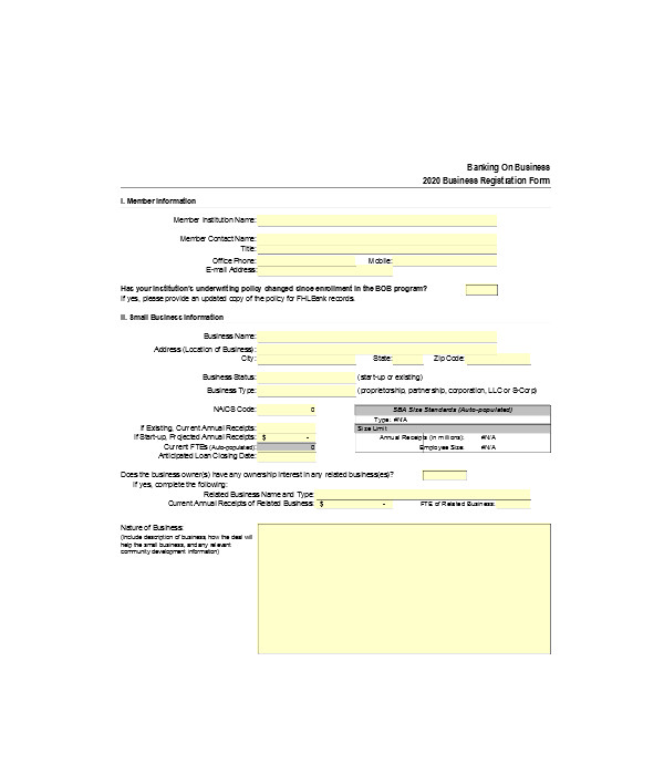 FREE 15+ Job Registration Form Samples, PDF, MS Word, Google Docs, Excel