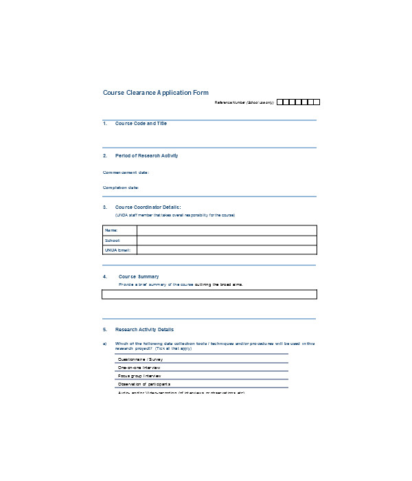 FREE 8+ Clearance Application Forms in PDF | MS Word
